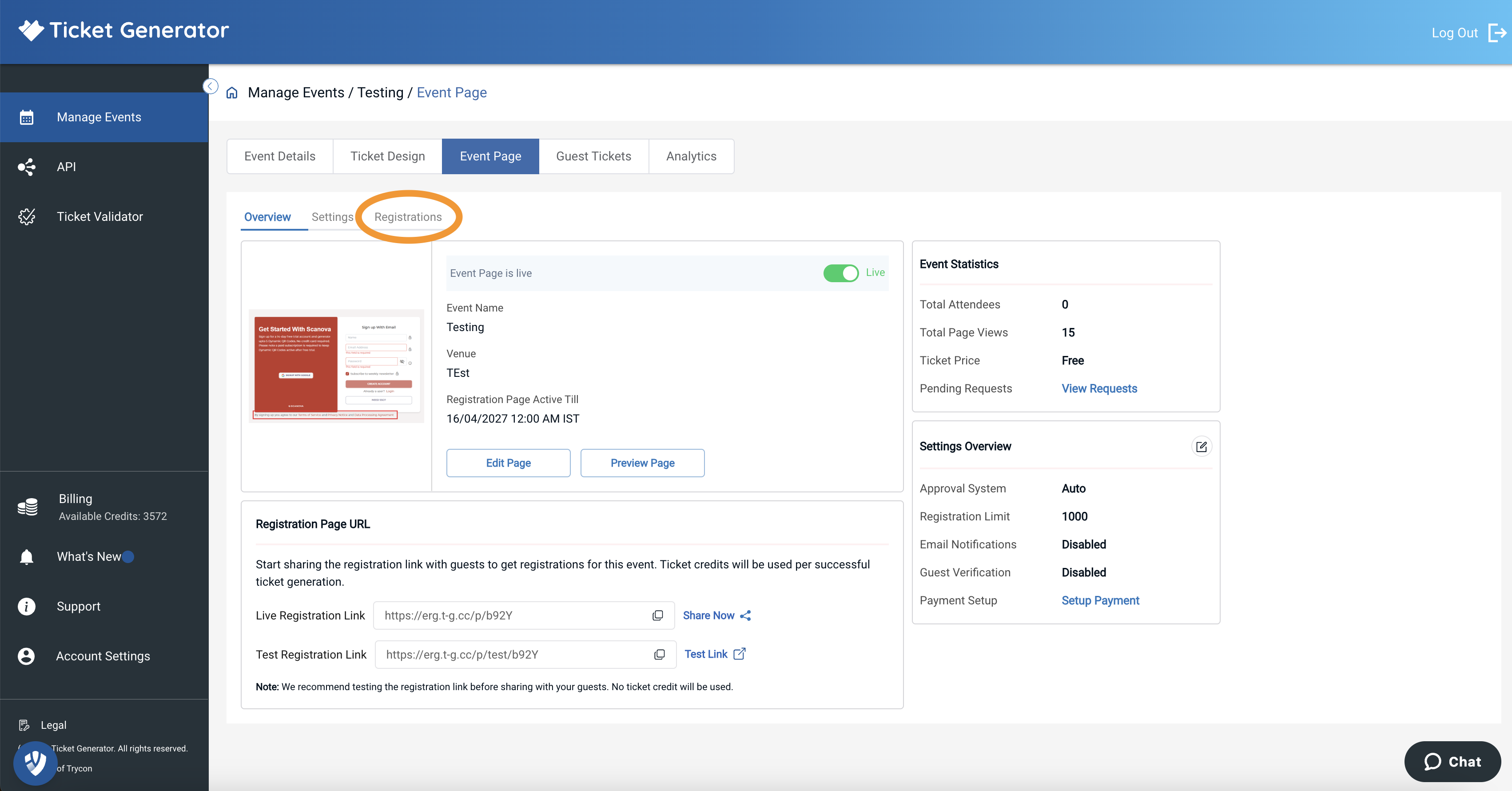 Export Registrations Data – Ticket Generator