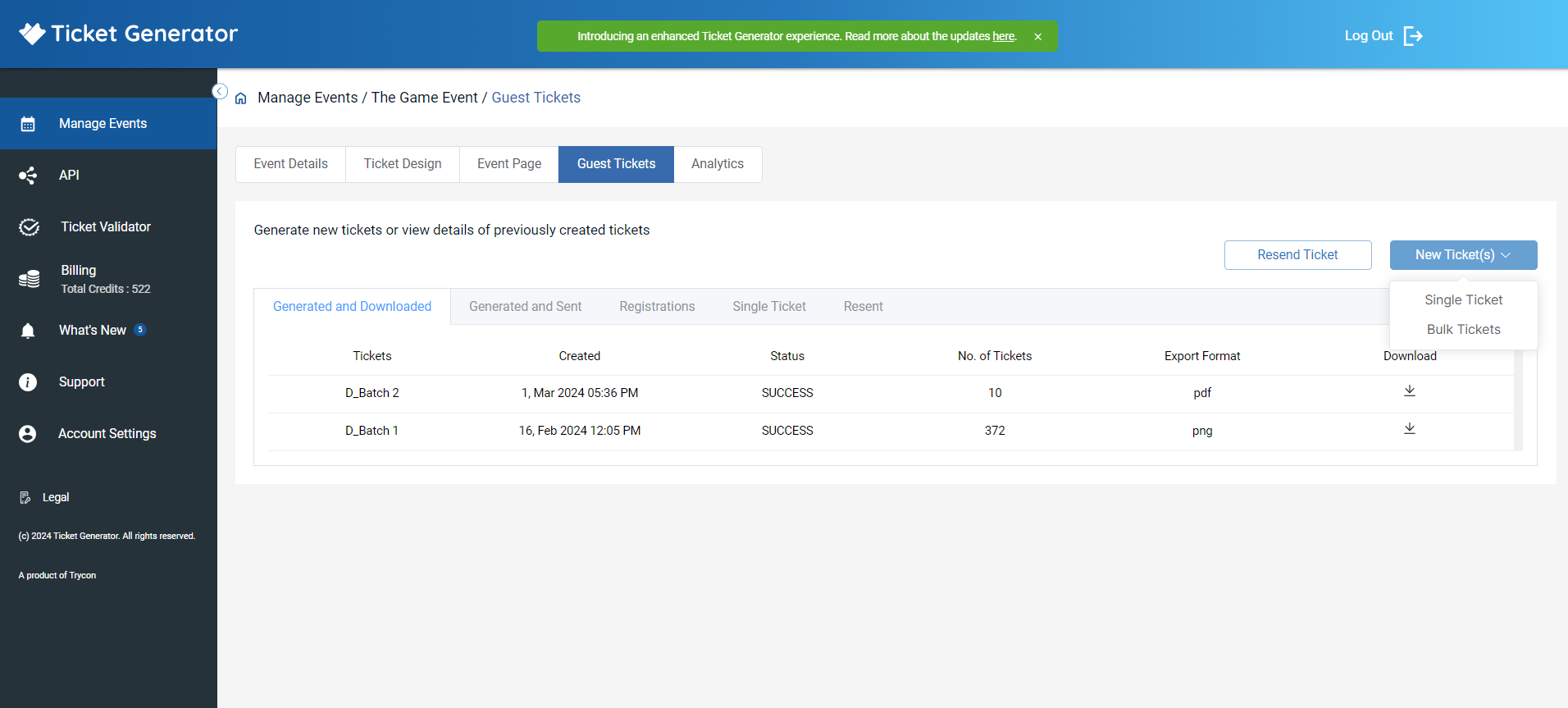 Sending Multiple Tickets to a Guest – Ticket Generator
