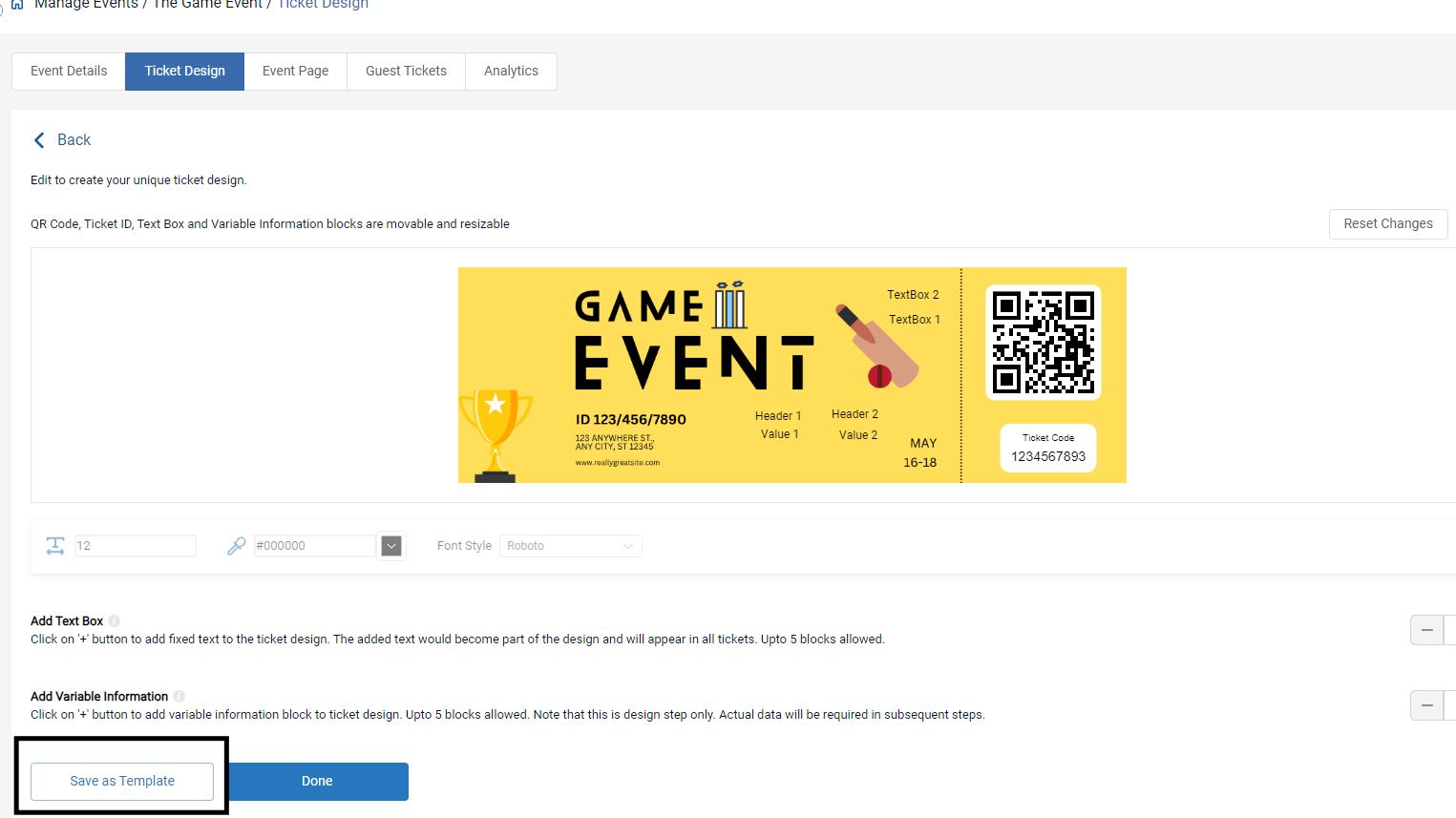 Ticket Design – Ticket Generator