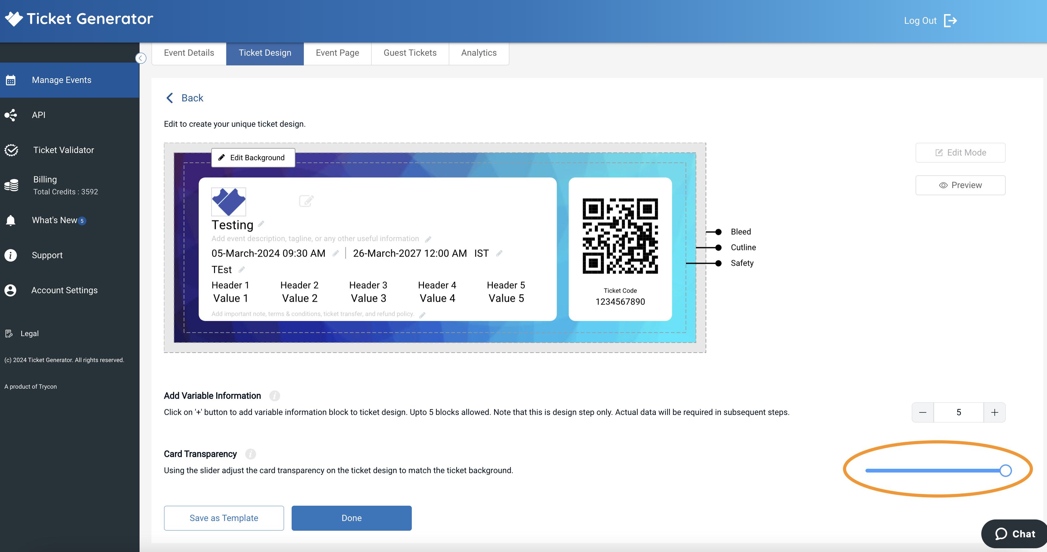 Ticket Design – Ticket Generator